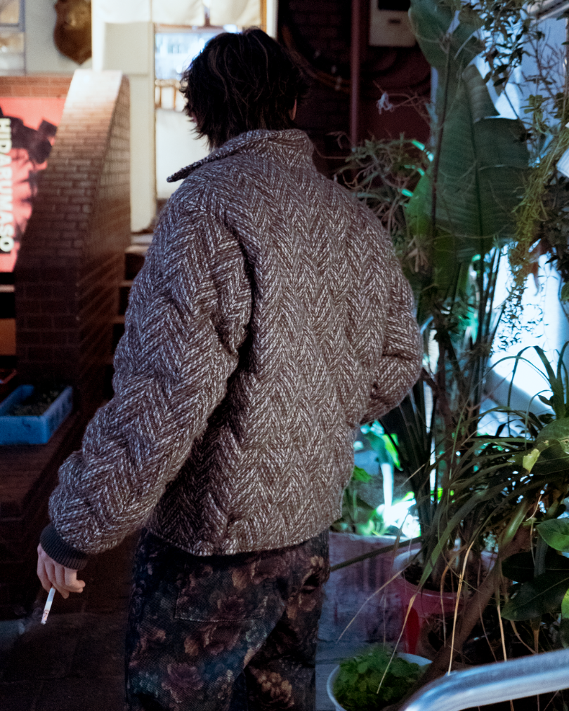 HERRINGBONE WOOL DOWN JACKET – Son of the Cheese